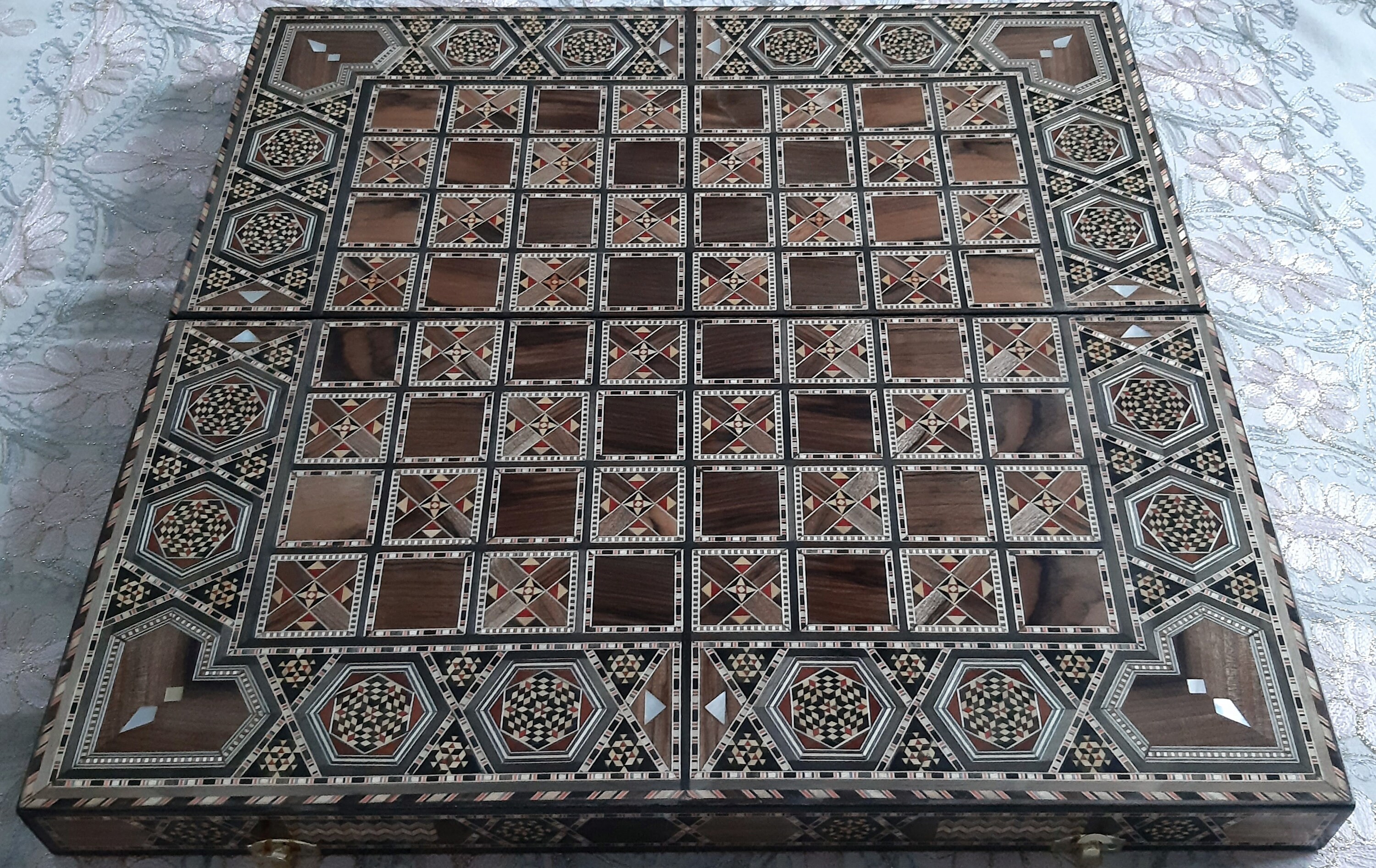 Large Size Backgammon Checkers Chess Set .mosaic Inlaid | Etsy