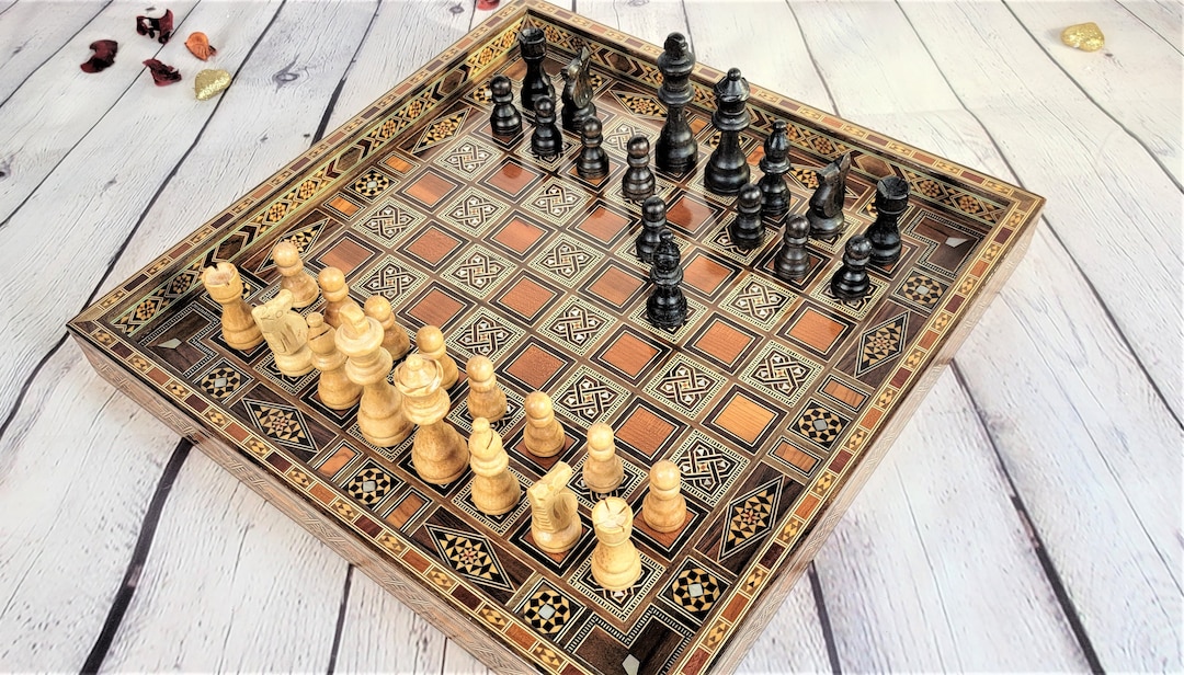 Chess Board High Quality, Wooden Chess Board & Card Game Set (double ...