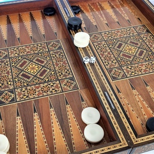 Large Size Backgammon Checkers Chess Set .mosaic Inlaid Classic ...