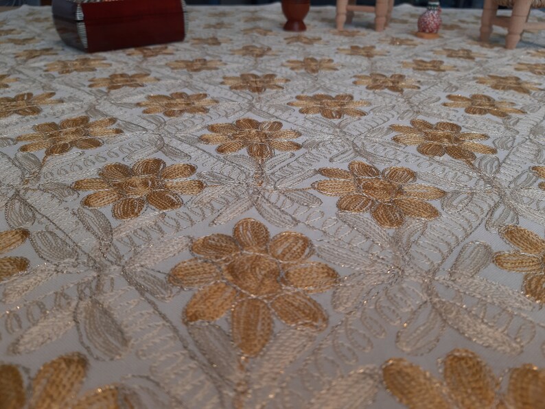 Tablecloths Aghabani Syrian Silk Charm with 4 NapkinsSize | Etsy