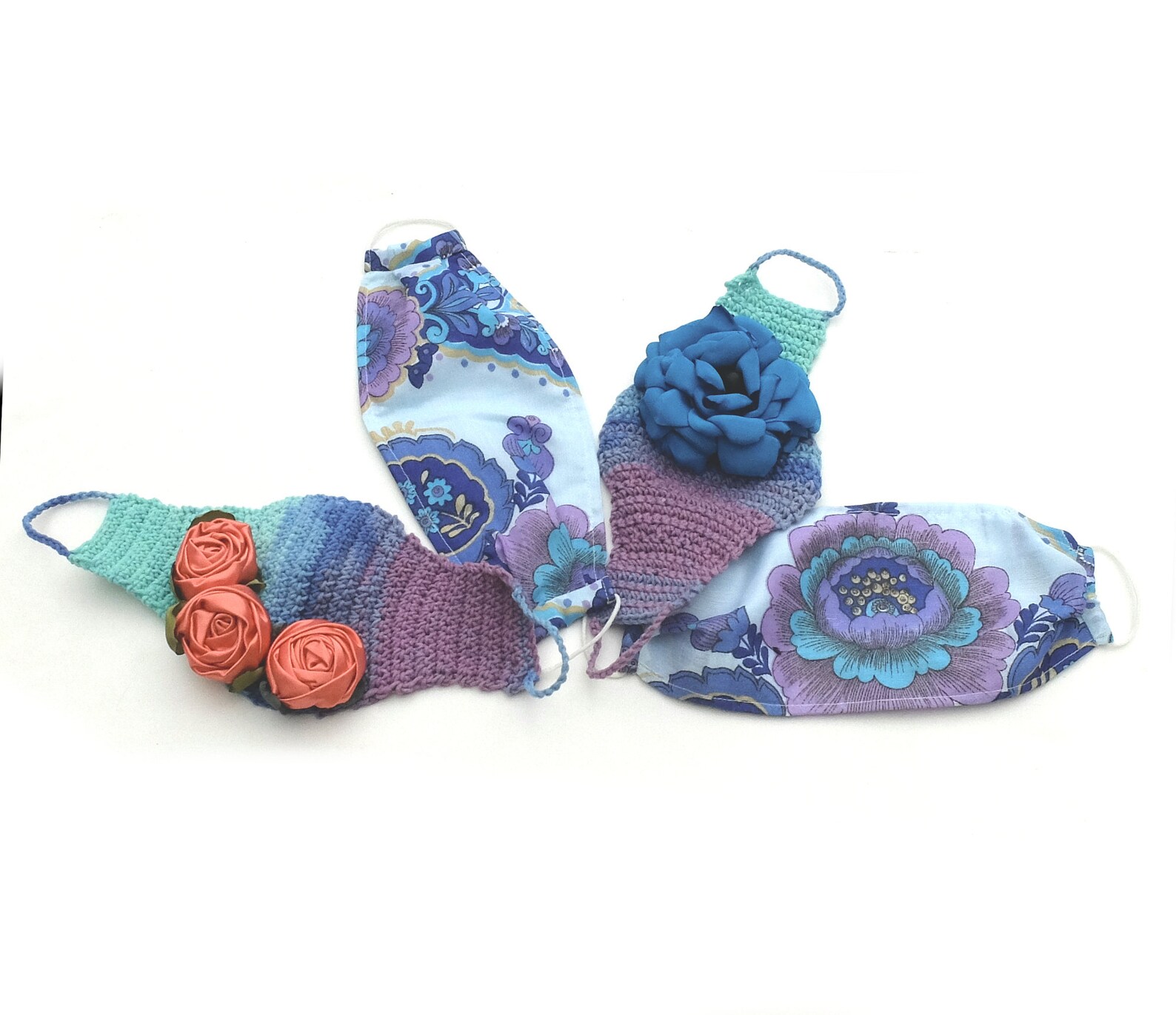 Flower Face Mask, Face Protector, Floral Face Cover, Reusable Washable ...