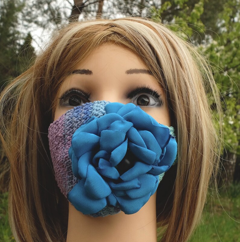 Flower Face Mask, Face Protector, Floral Face Cover, Reusable Washable ...