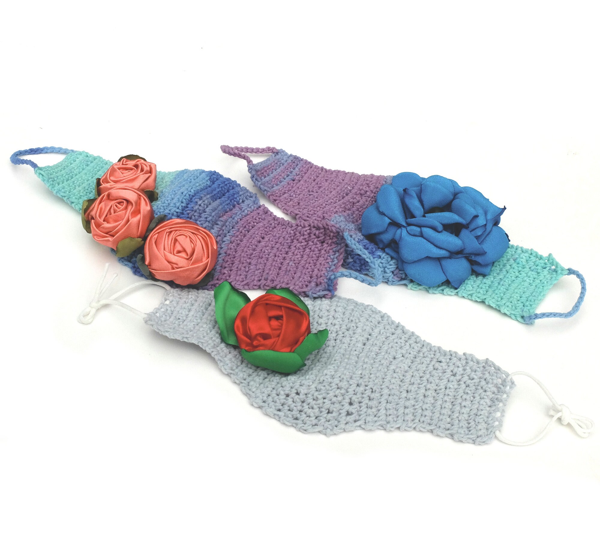 Flower Face Mask, Face Protector, Floral Face Cover, Reusable Washable ...