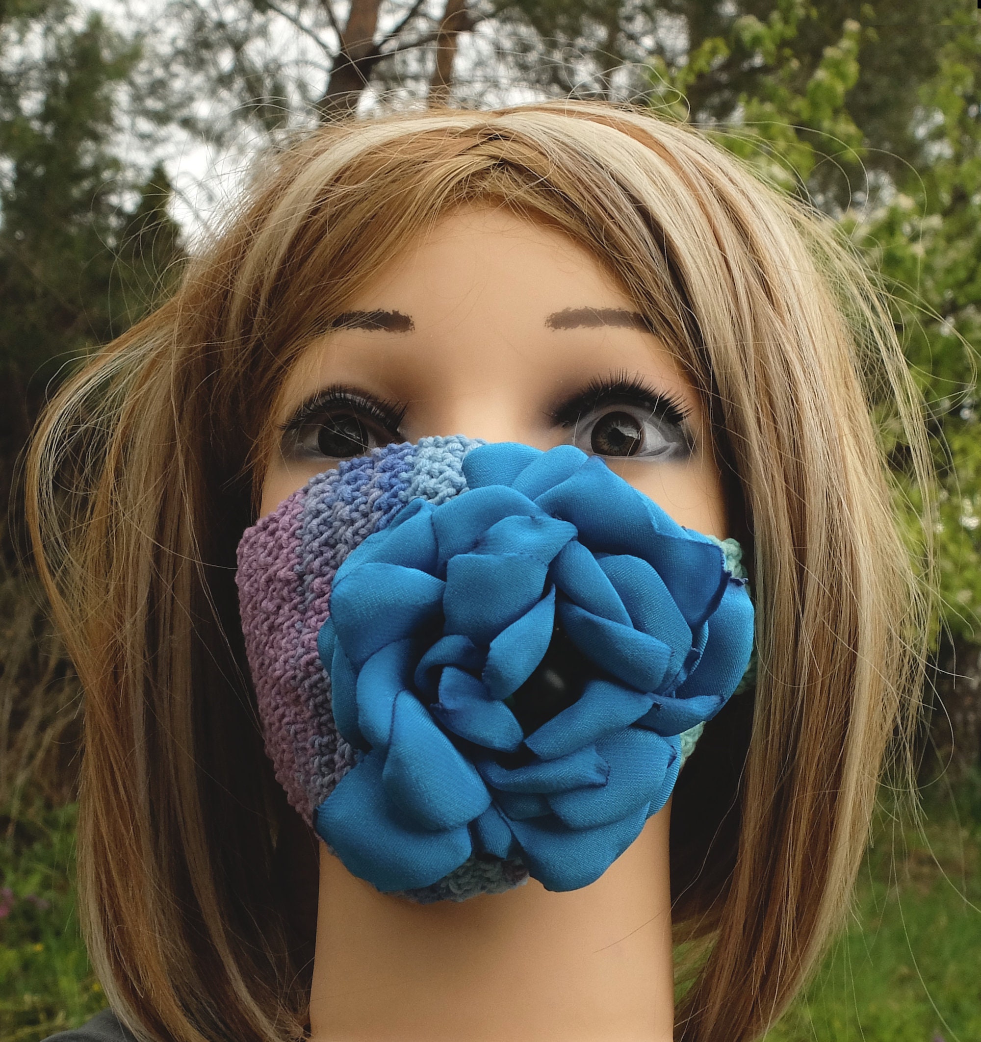 Flower Face Mask, Face Protector, Floral Face Cover, Reusable Washable ...