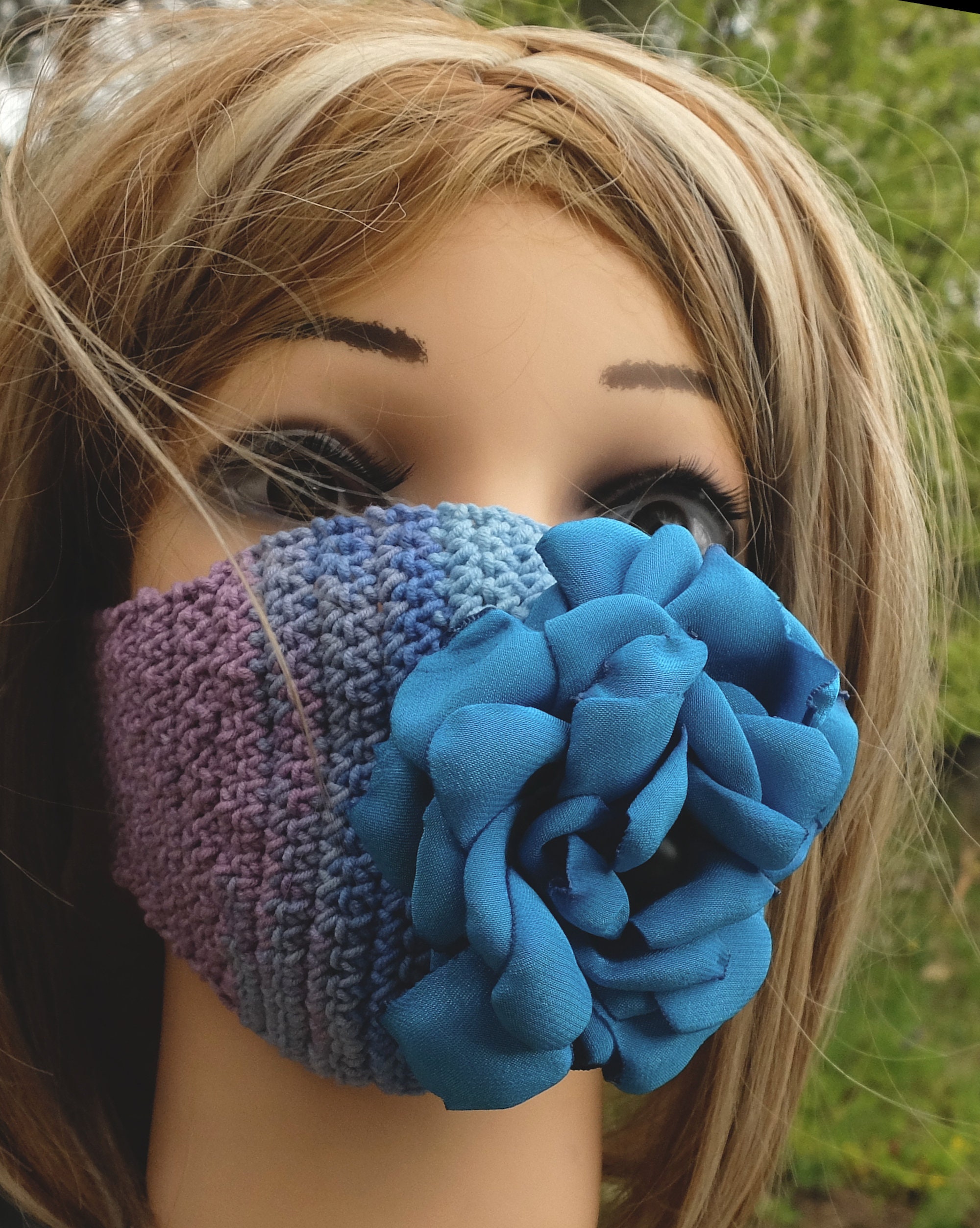 Flower Face Mask, Face Protector, Floral Face Cover, Reusable Washable ...