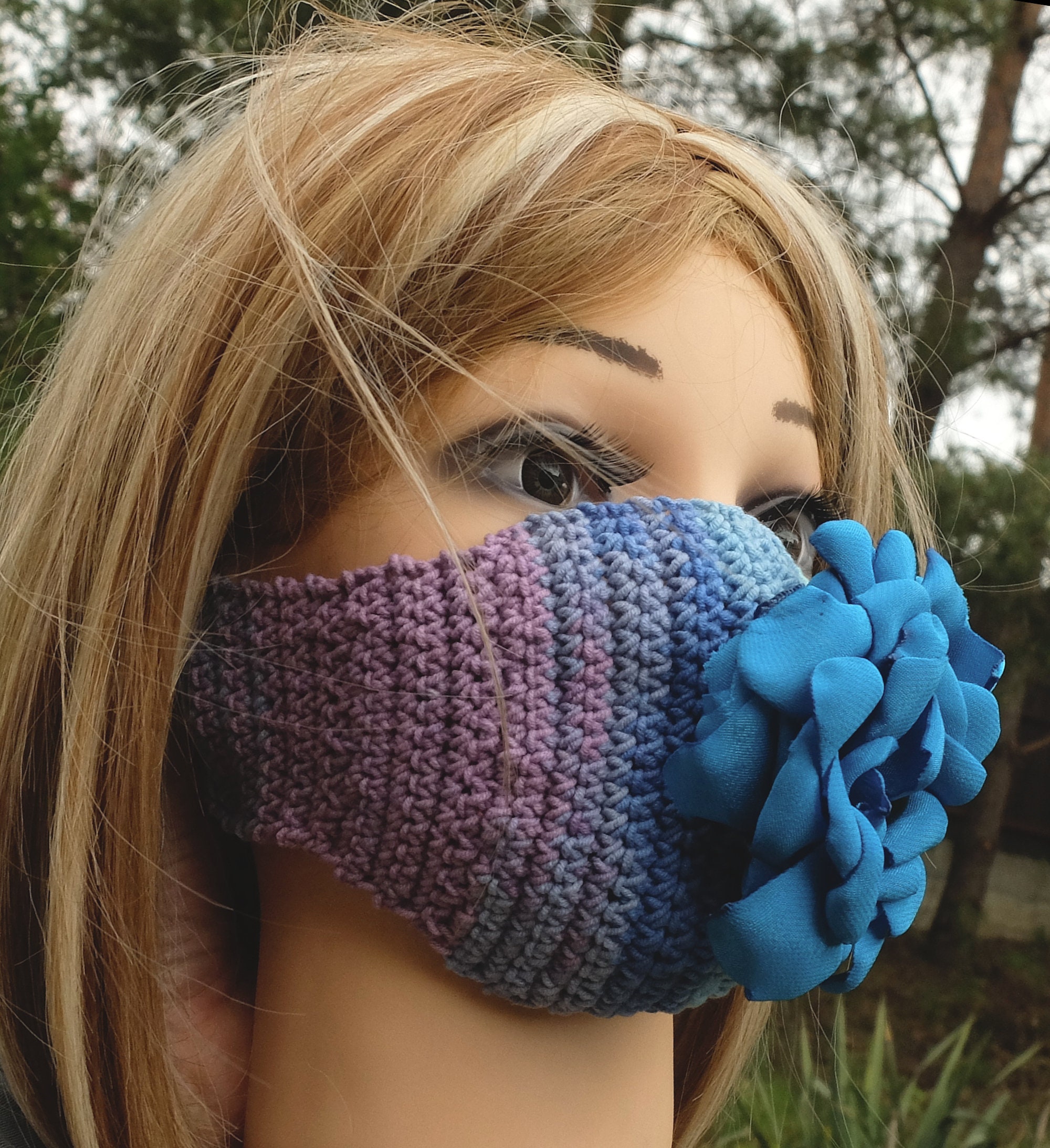 Flower Face Mask, Face Protector, Floral Face Cover, Reusable Washable ...