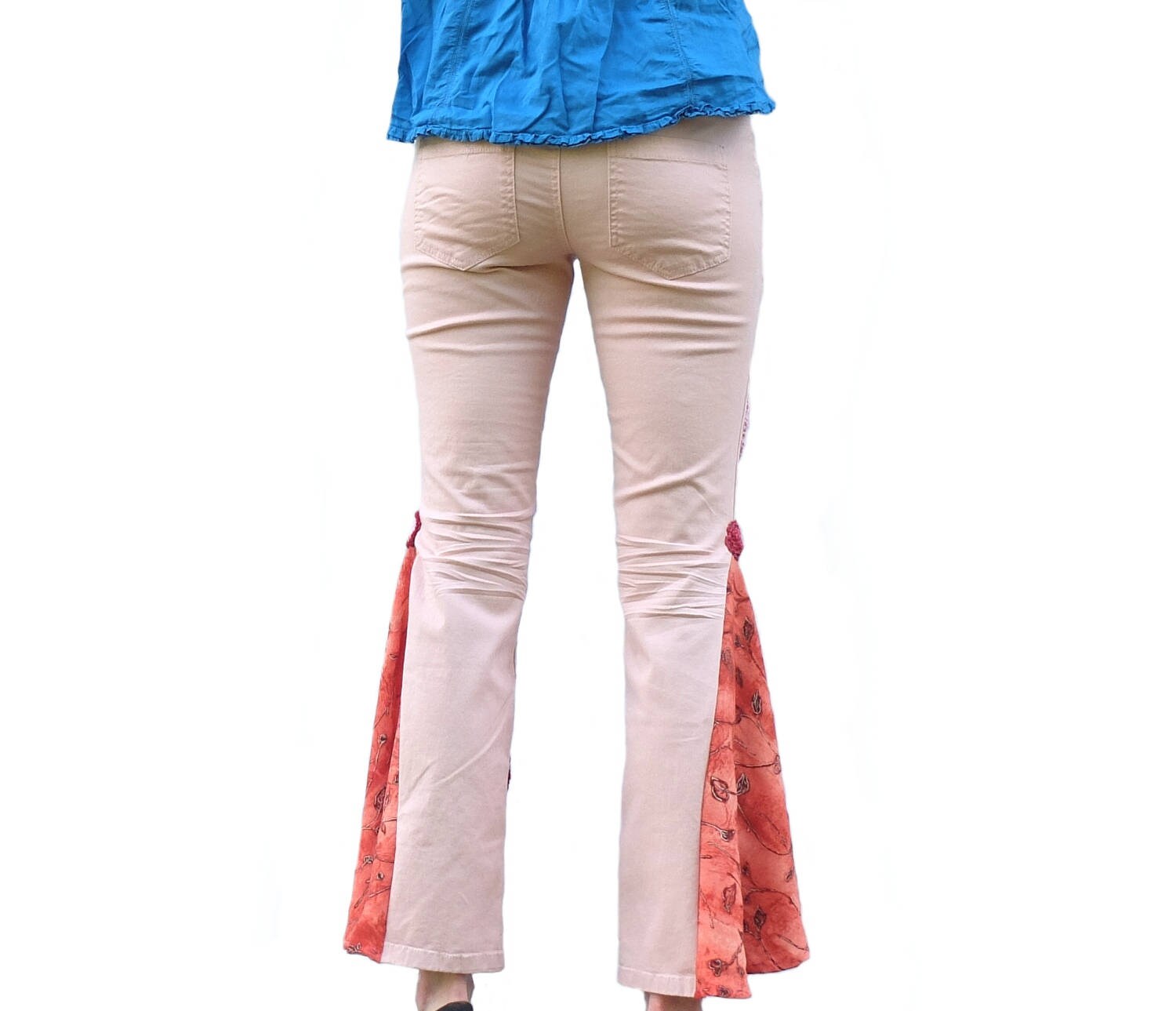 Denim Recycled Pants, Boho Pants, Gypsy Pants, Hippie Pants, Upcycled ...