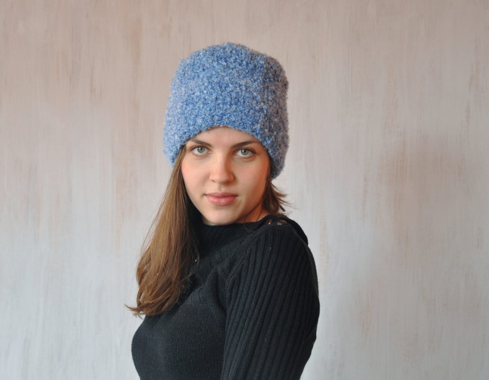 Crochet Hat, Toque Hat, Pillbox Hat, Winter Spring Hat, Original, Blue ...