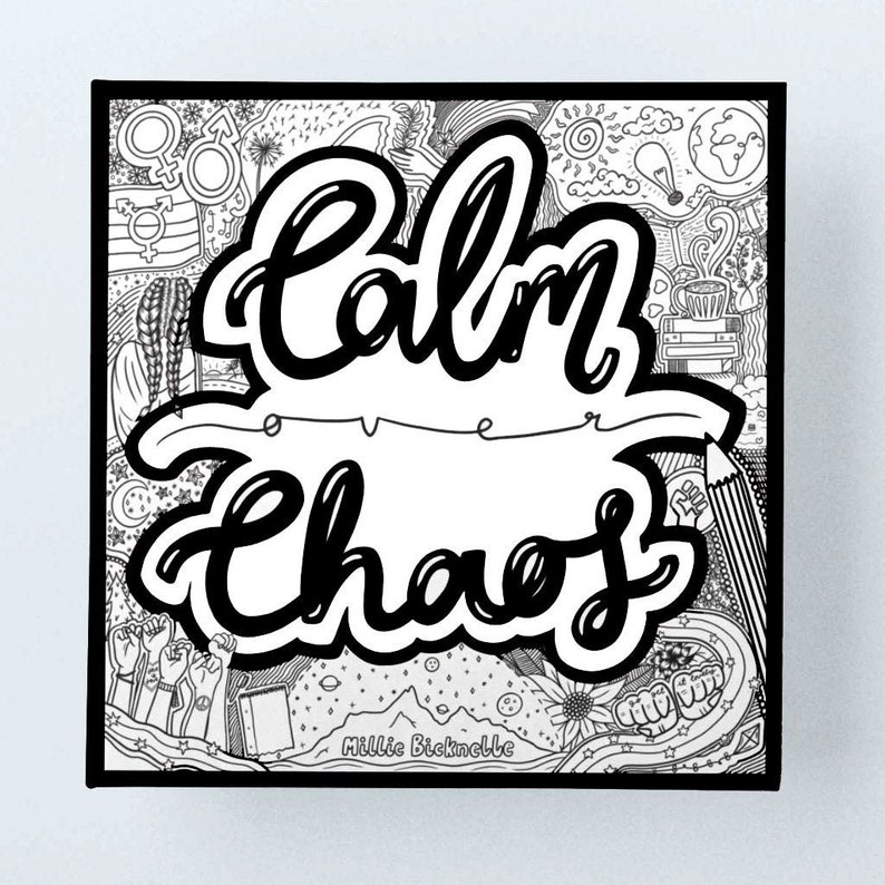 Calm Over Chaos Coloring Book/magazine/sheets Hand-drawn Art | Etsy UK Calm Over Chaos Coloring Book/magazine/sheets Hand-drawn Art | Etsy UK
