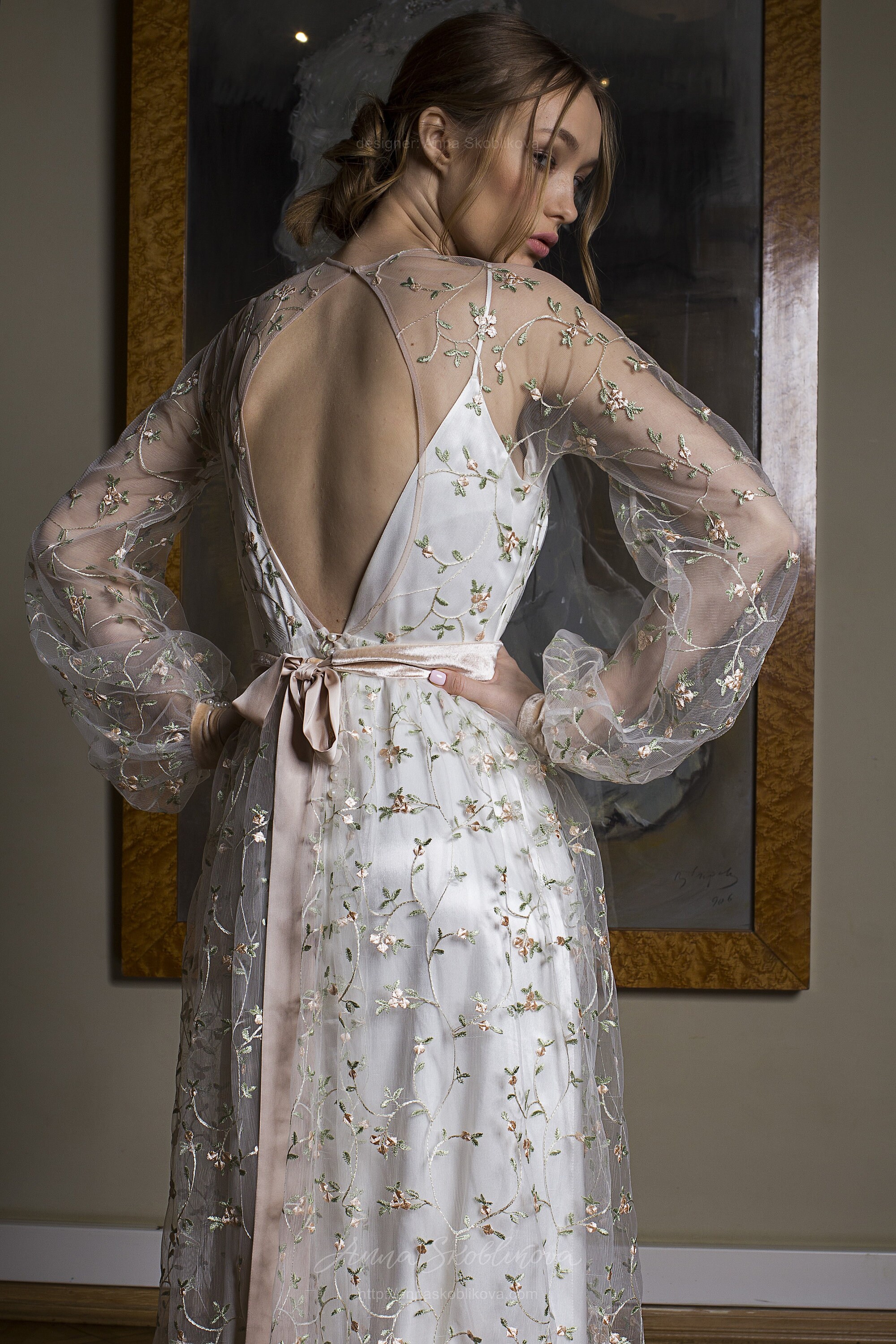 Colored Wedding Dress Simple Wedding Dress Boho Bohemian - Etsy