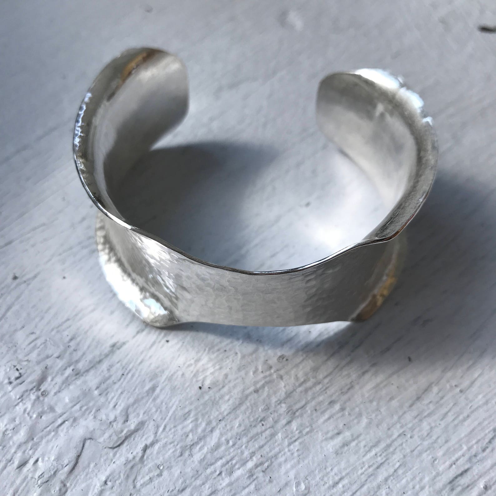 Silver Cuff Sterling Silver Cuff Bracelet Hammered Silver | Etsy UK