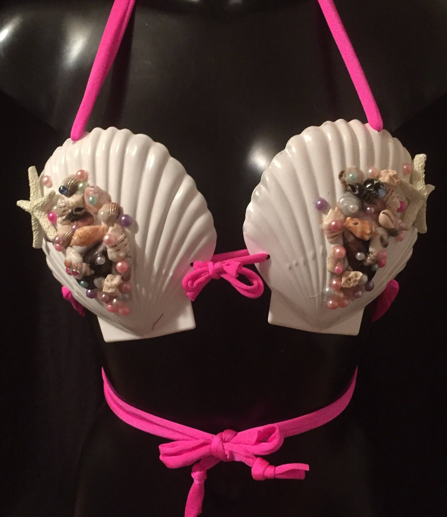 Disney Ariel white Little Mermaid Sea shell Rave Party Bra | Etsy