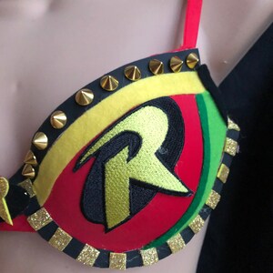 ROBIN Superheros Fancy Dress Rave Bra Clubwear Dressing up Funrun BNWT ...