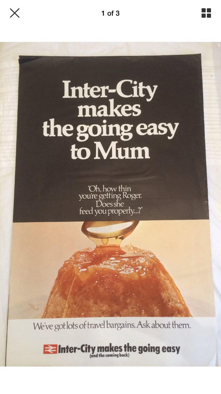 Vintage Original Railway Poster - Intercity Pudding - Etsy