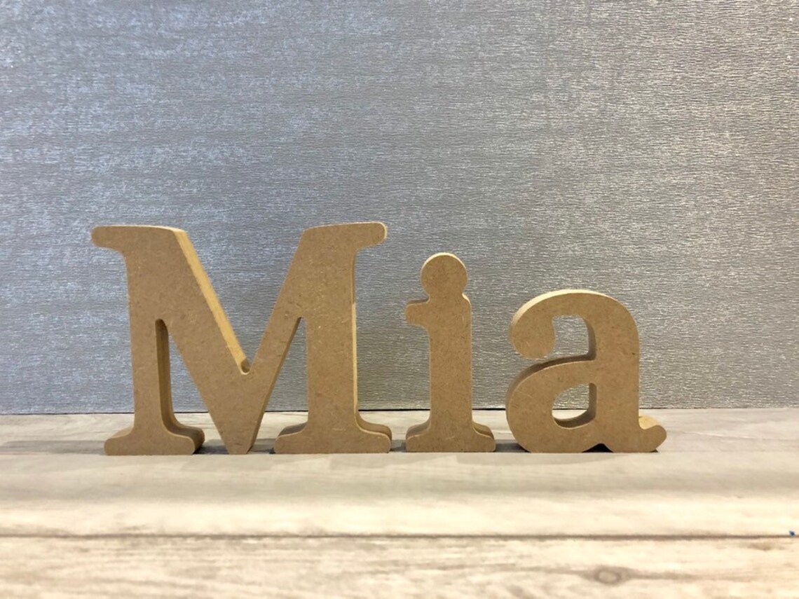 Free Standing MDF Letters - Personalised MDF Name - Etsy UK