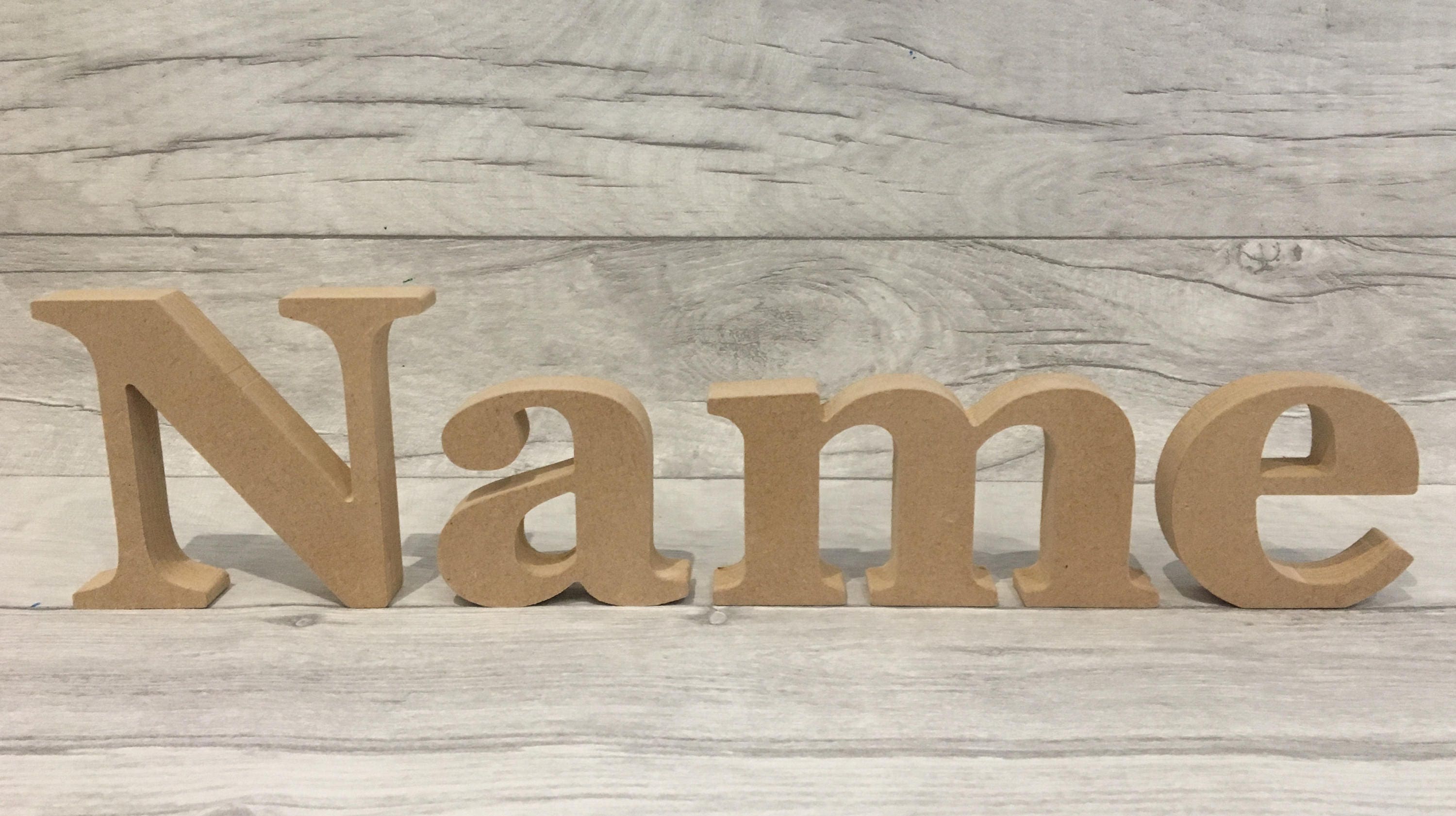 Free Standing MDF Letters - Personalised MDF Name - Etsy UK