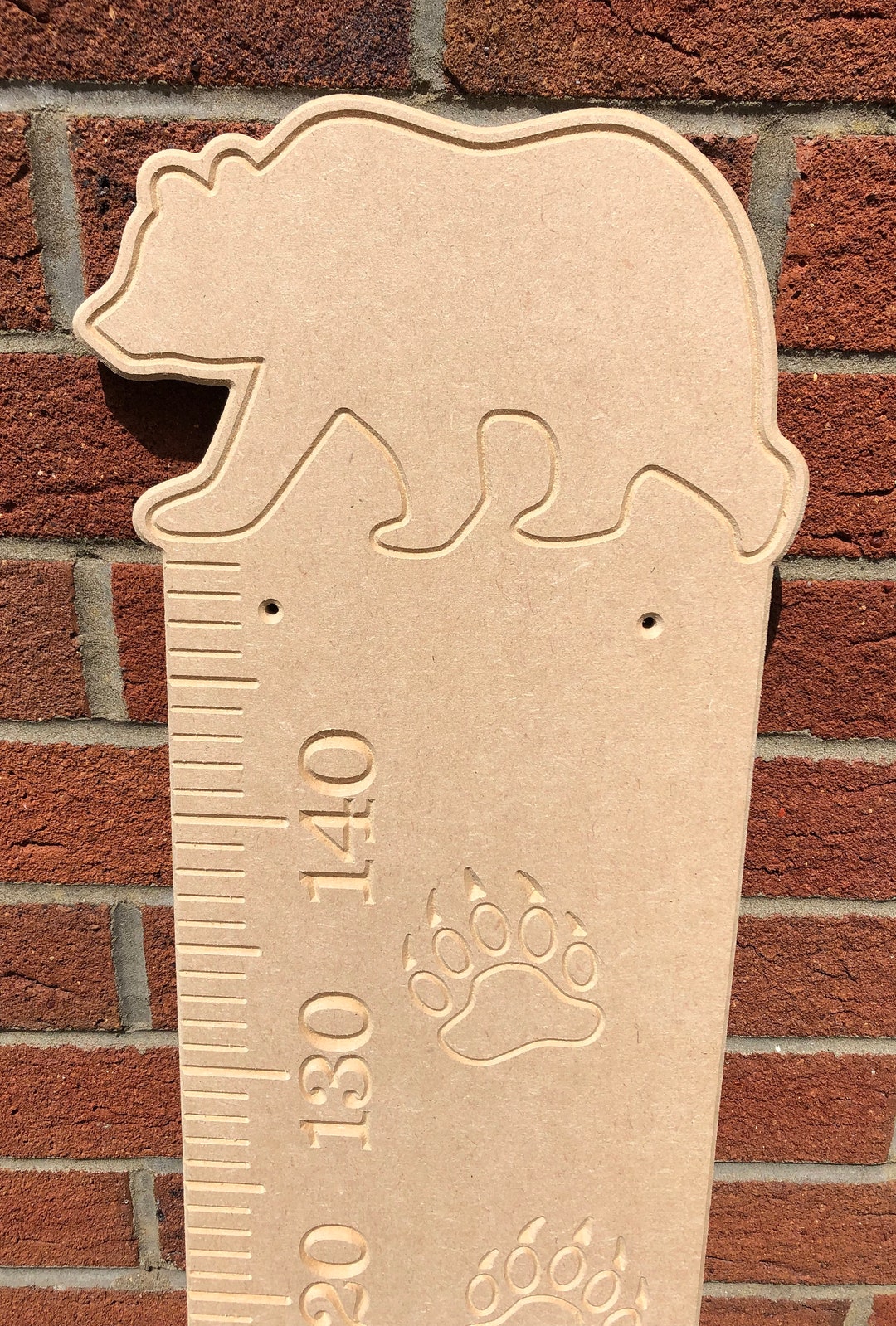 Bear Height Chart, Wooden Growth Chart, MDF Height Chart, Watch Me Grow ...