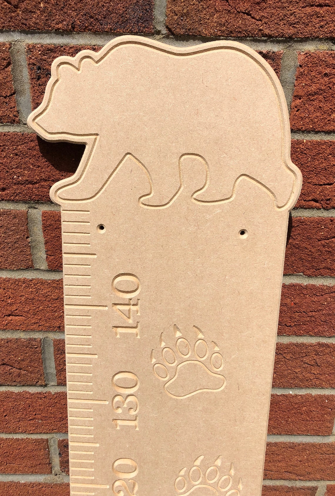 Bear Height Chart Wooden Growth Chart MDF Height Chart - Etsy UK