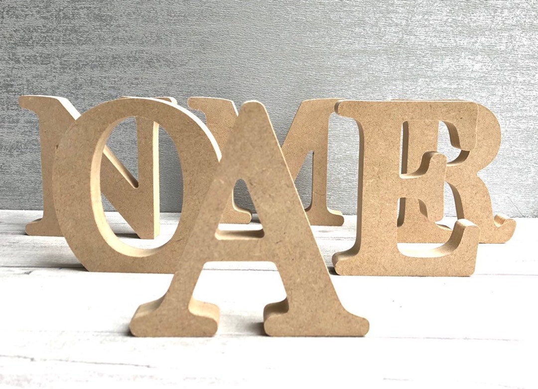 Freestanding Capital MDF Letters - Blank MDF Letters - Blank Letters ...