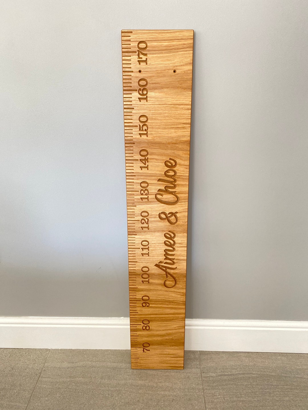 Oak Faced Height Chart, MDF Children's Height Chart, Growth Chart ...