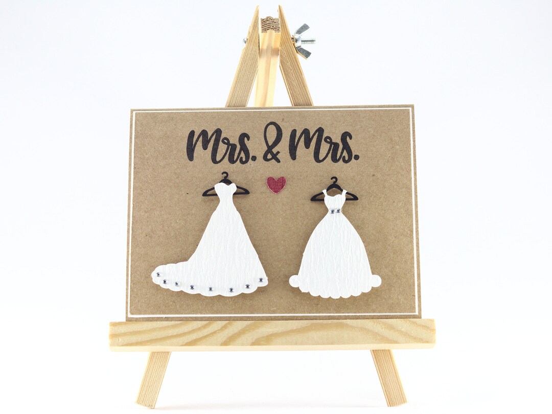 Lesbian Wedding Card Same Sex Wedding Card Pride Card Mrs And Mrs