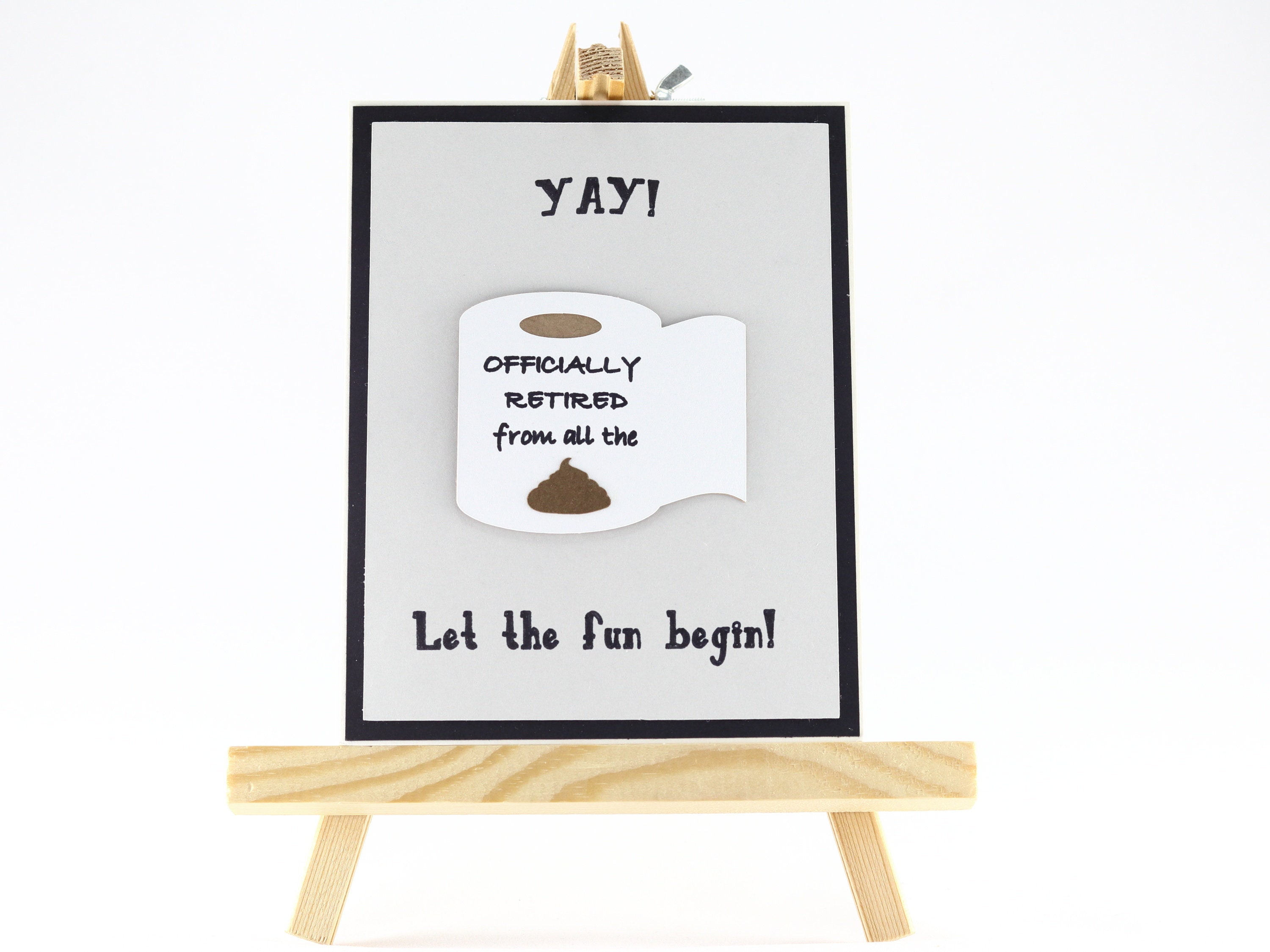 Handmade Funny Retirement Card, Officially Retired From All the Poo ...