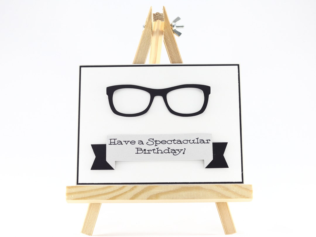 Handmade Spectacular Glasses Birthday Card, Happy Birthday Card ...