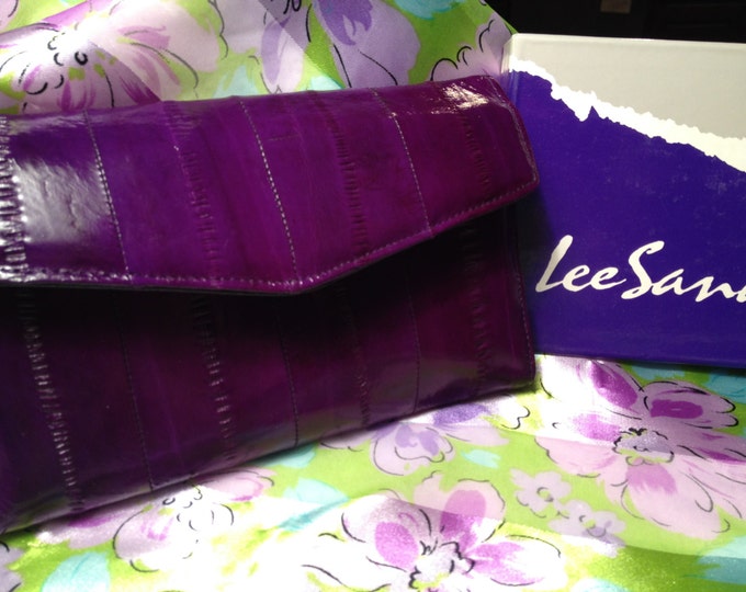 Never-out-of-the-box Exquisite Lee Sands Eel Wallet, Amazing Grape ...