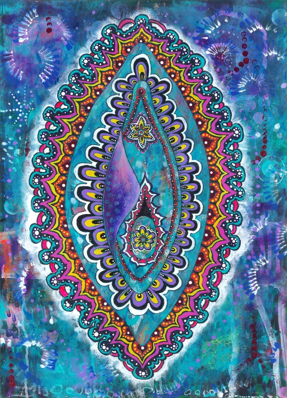Yoni Art greeting Card Sacred Yoni - Etsy