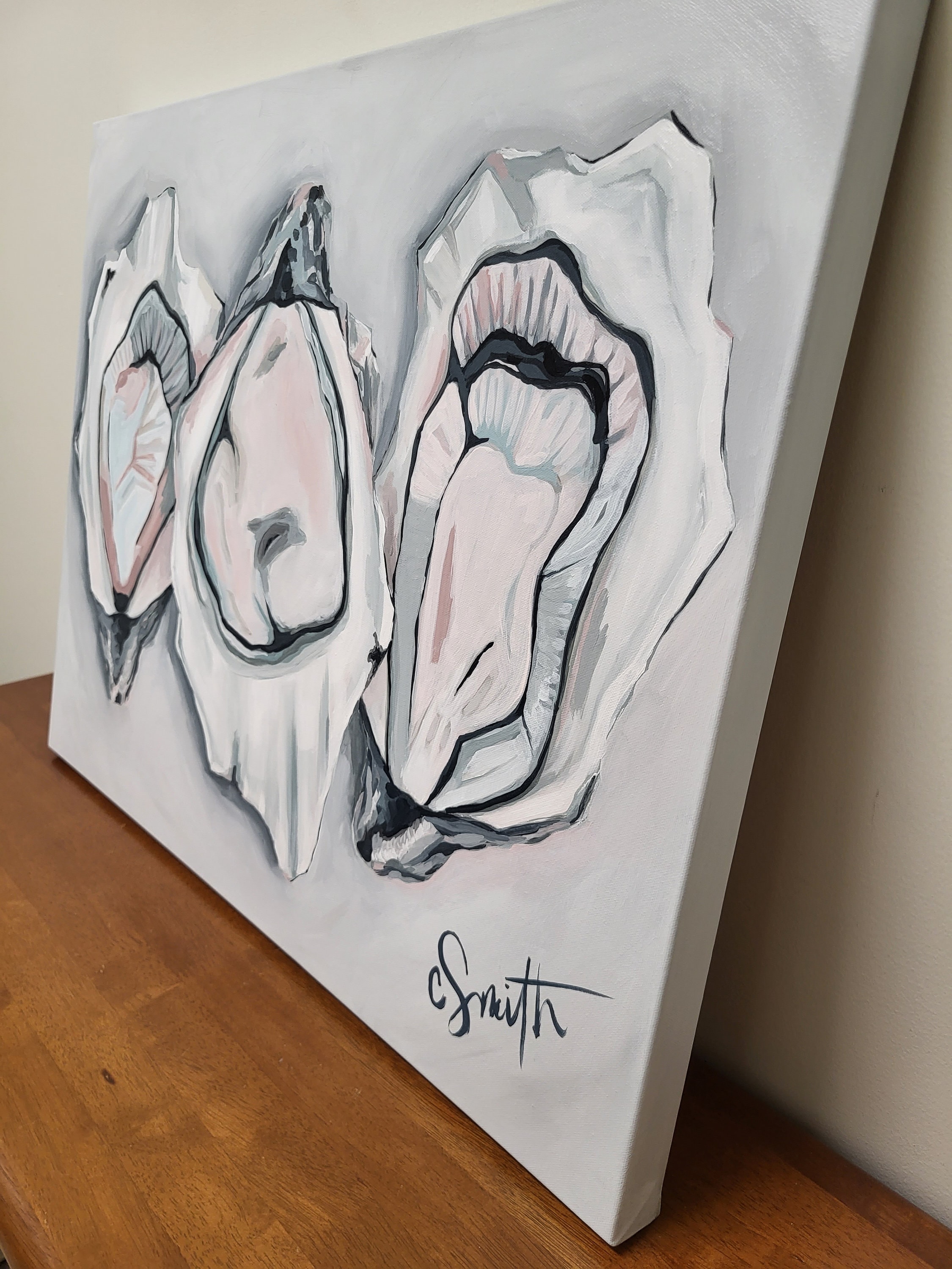 Oyster Painting, Original Oyster Art, Acrylic Oyster Painting, Oyster ...