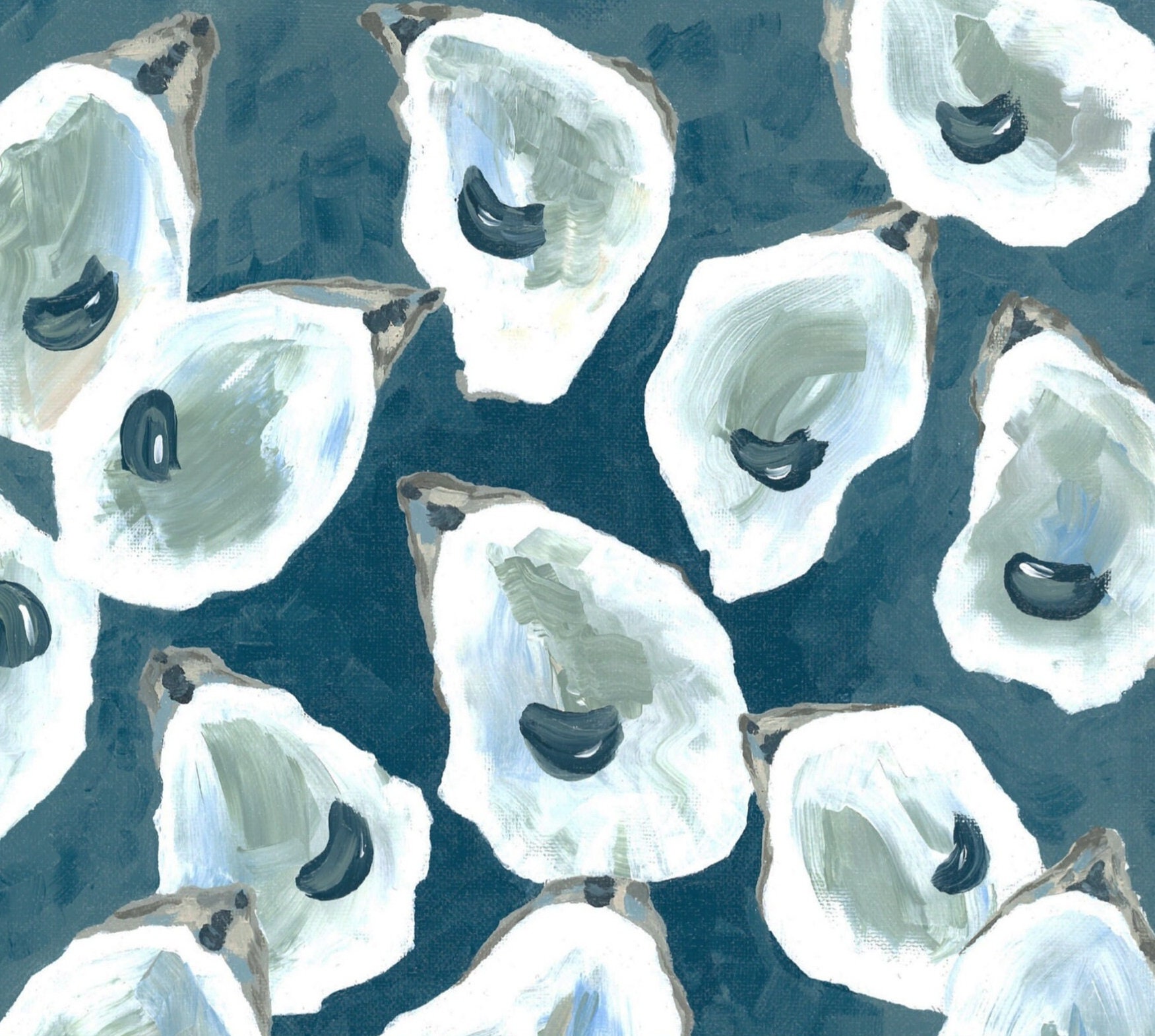 Oyster Art Print, Oyster Shell Art, Beach House Art, Oyster Artwork ...