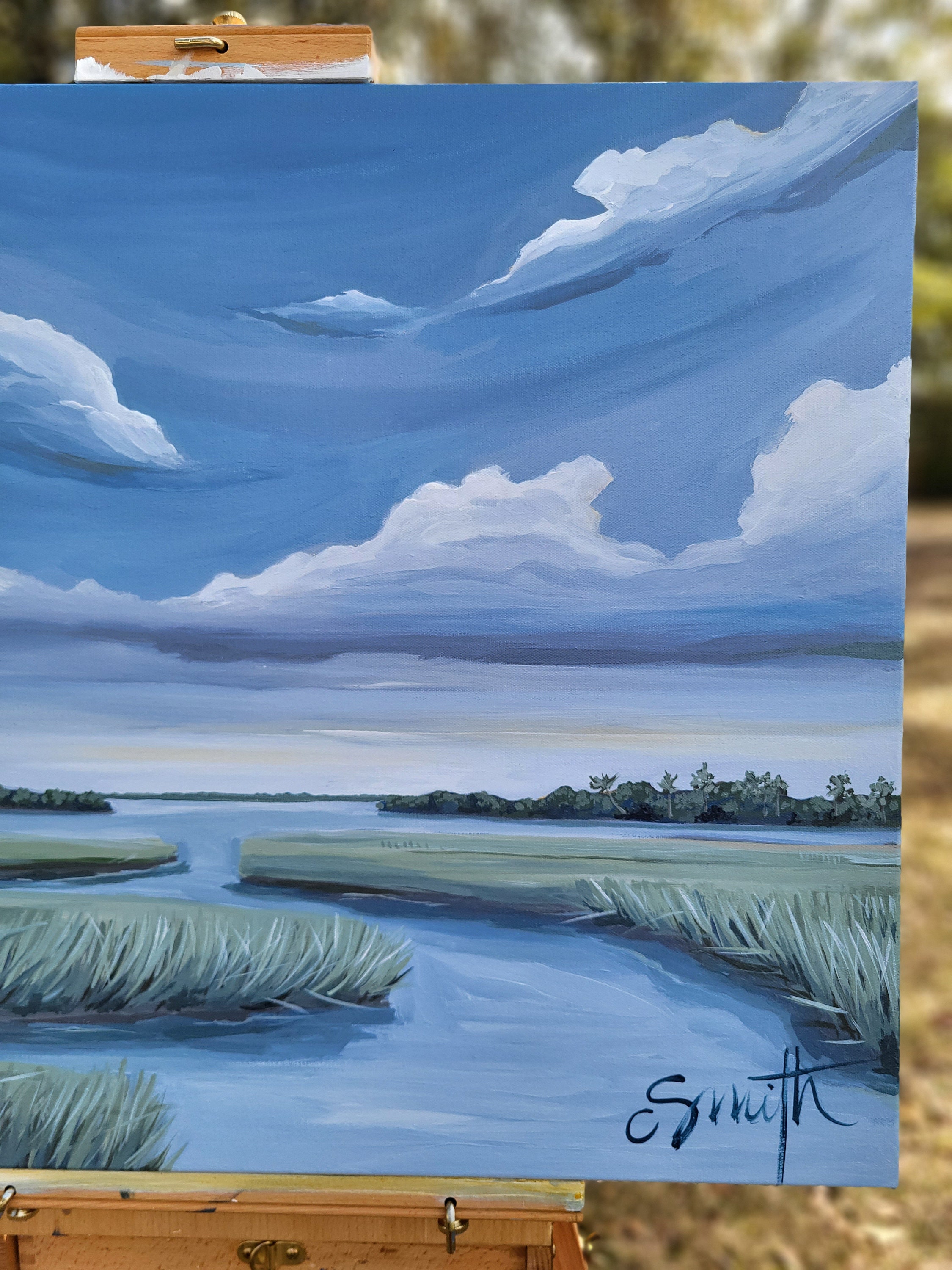 Original Acrylic Marsh Painting Marsh Painting Marsh Canvas - Etsy