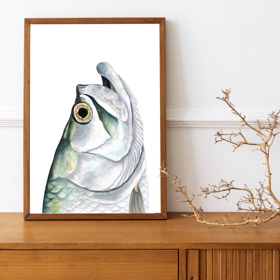 Tarpon Watercolor Print, Tarpon Art, Tarpon Head Watercolor Print ...