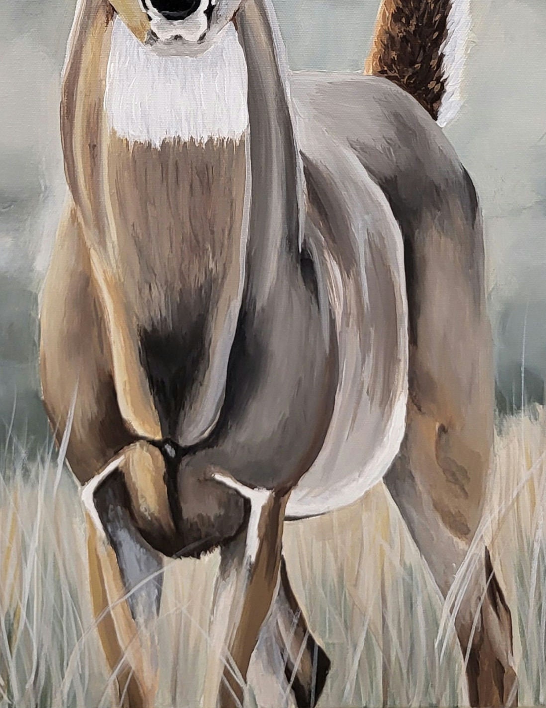 Whitetail Buck Print, Whitetail Buck Painting Print, Deer Print, Deer ...