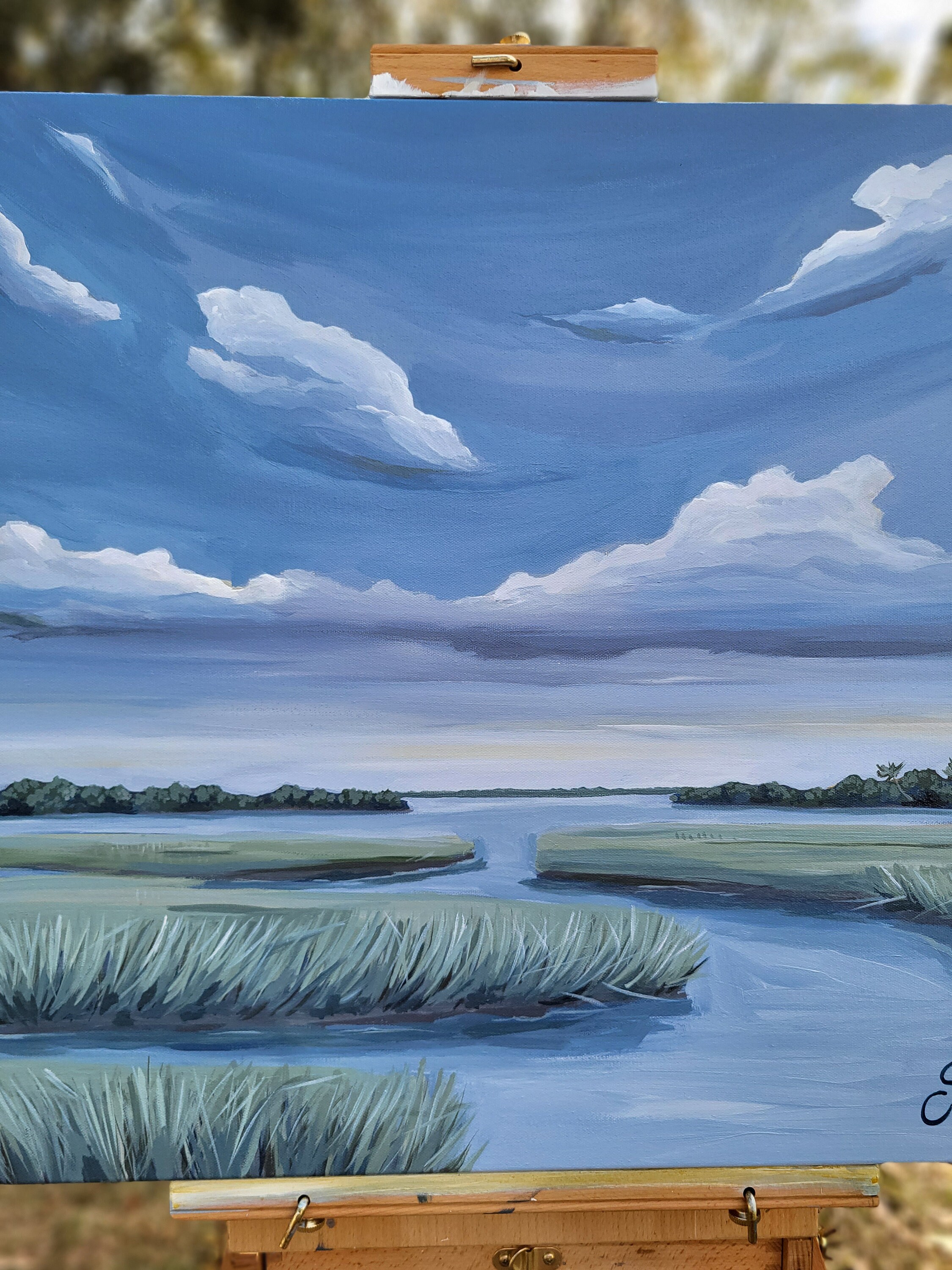 Original Acrylic Marsh Painting Marsh Painting Marsh Canvas - Etsy