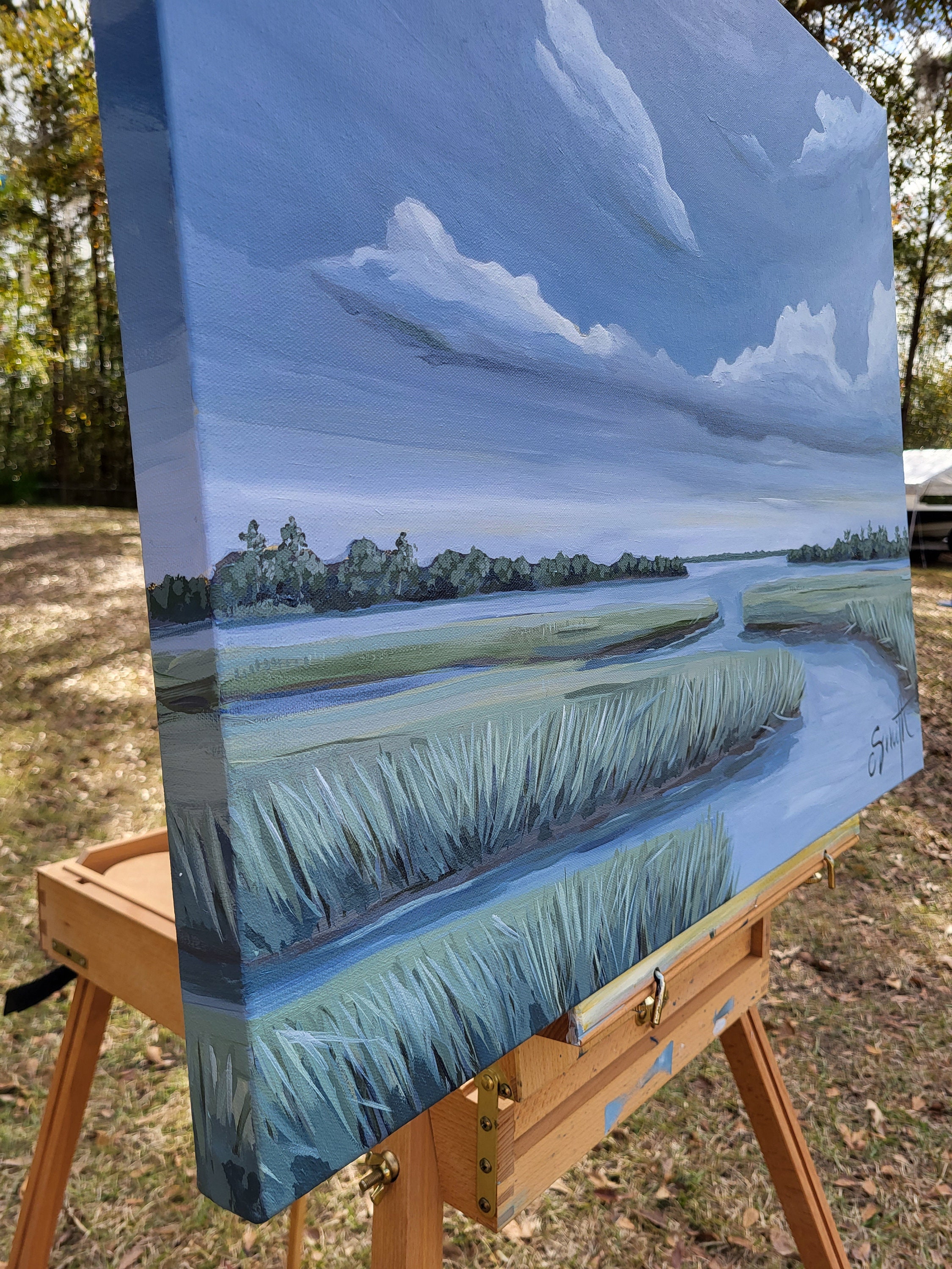 Original Acrylic Marsh Painting Marsh Painting Marsh Canvas - Etsy