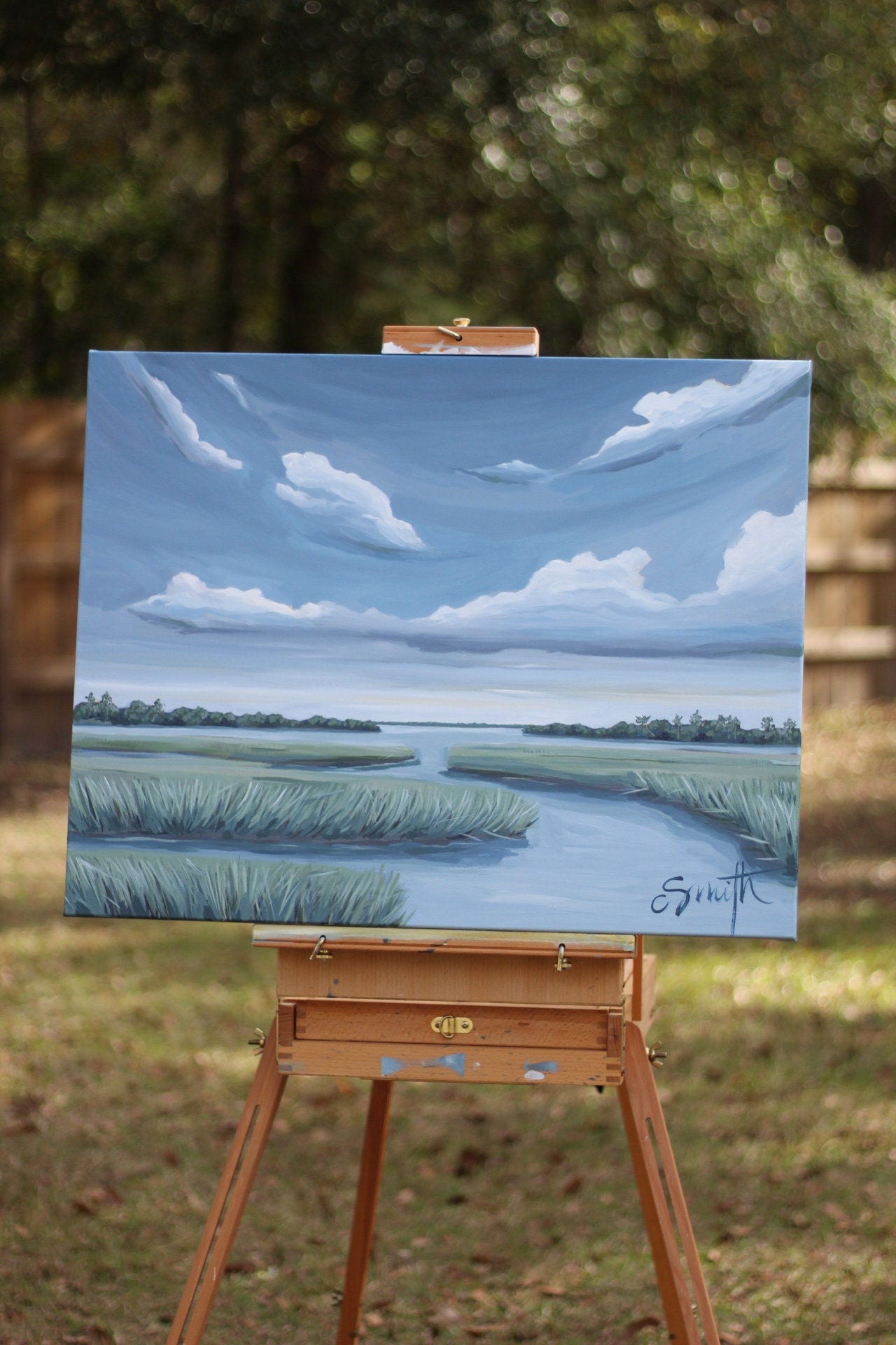 Original Acrylic Marsh Painting Marsh Painting Marsh Canvas - Etsy