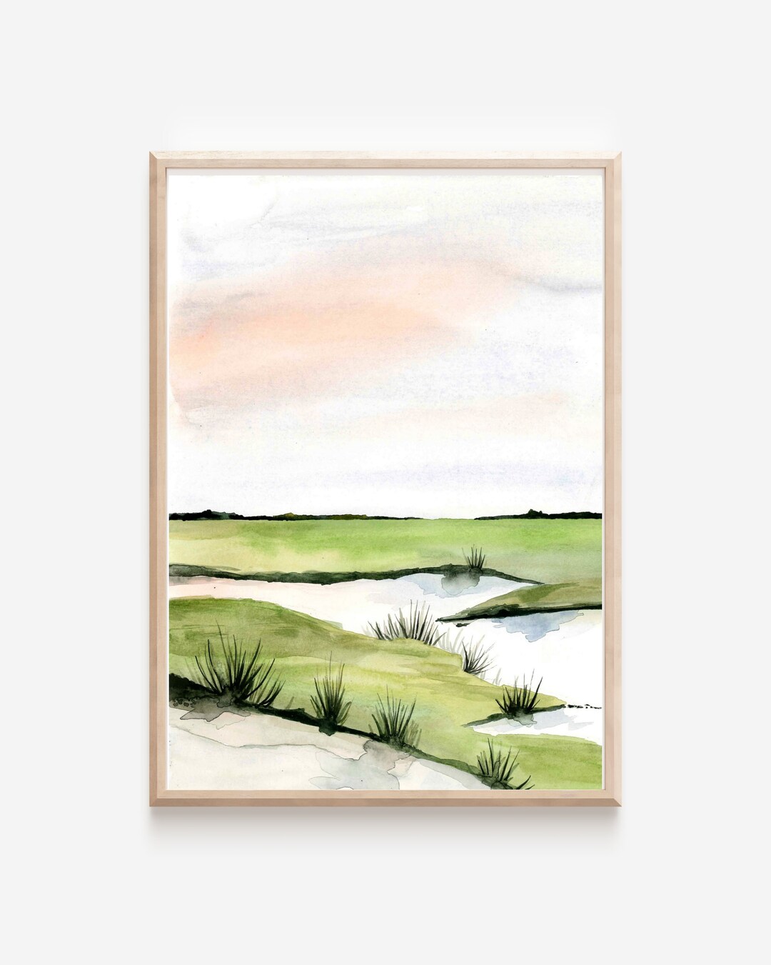 Marsh Watercolor Print, Marsh Print, Fine Art Marsh Print, Watercolor ...