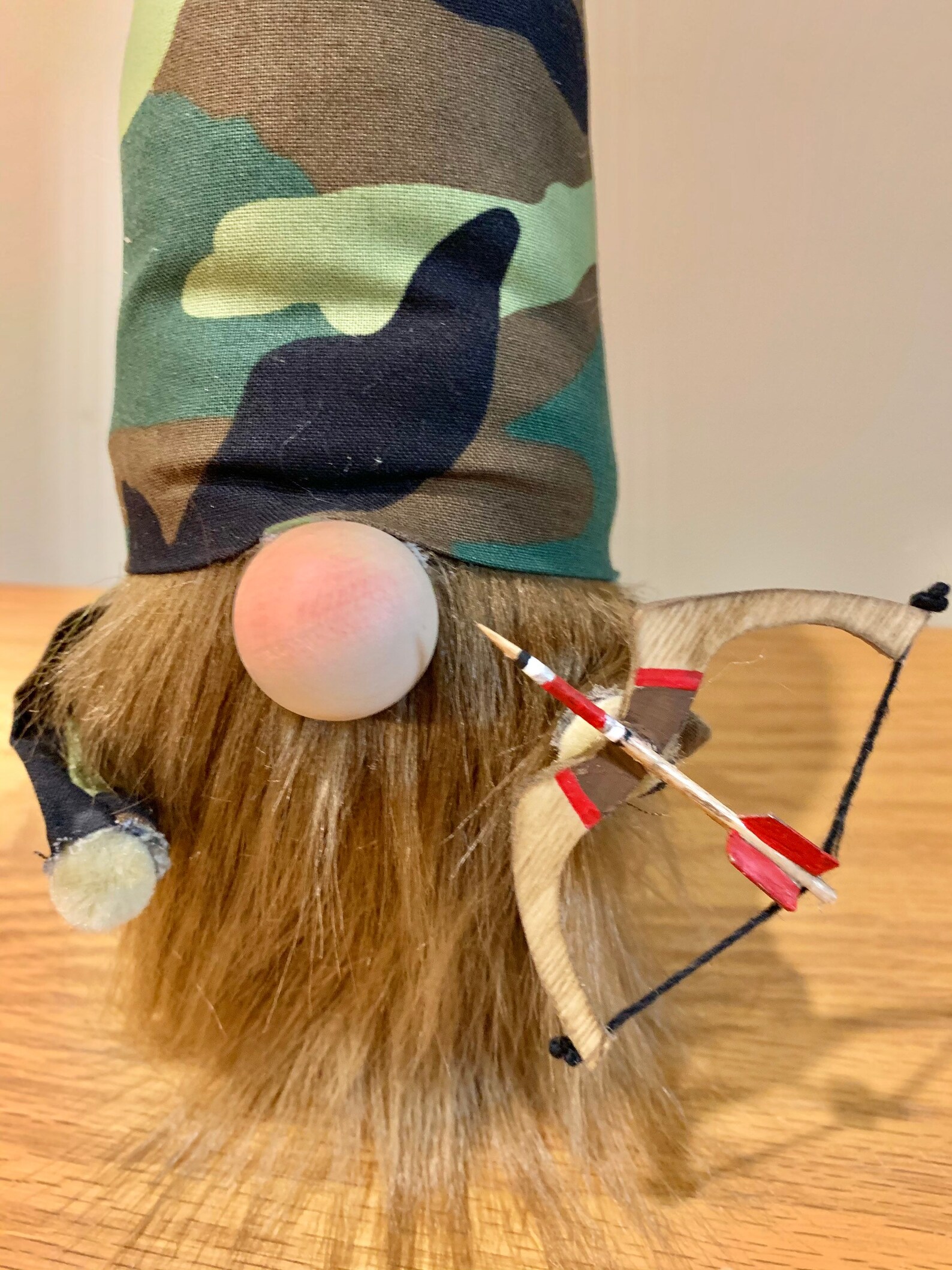 Camouflaged Gnome Hunting Gnome With Bow Farmhouse Tomte - Etsy