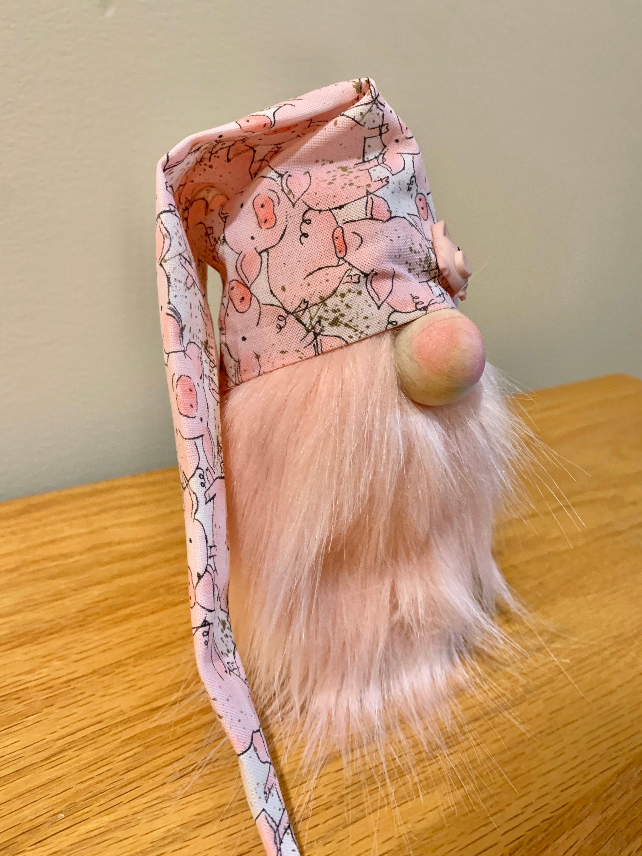 Pink Piggy Gnome Spring Gnome Farmhouse Tomte Nisse - Etsy