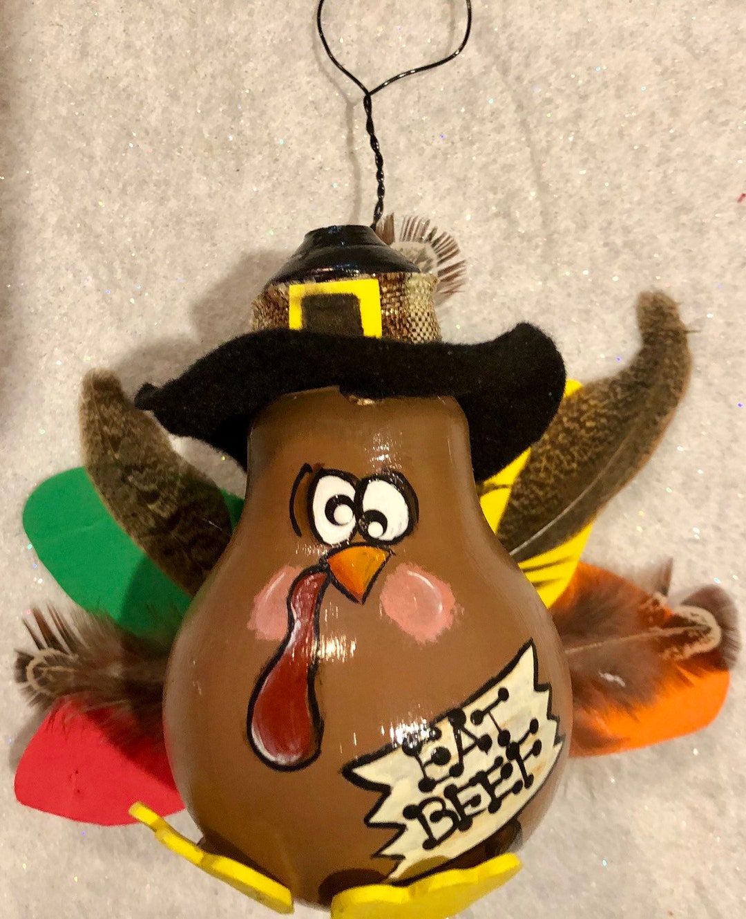 Turkey Light Bulb Ornament, Fall, Thanksgiving, Farmhouse Decor - Etsy