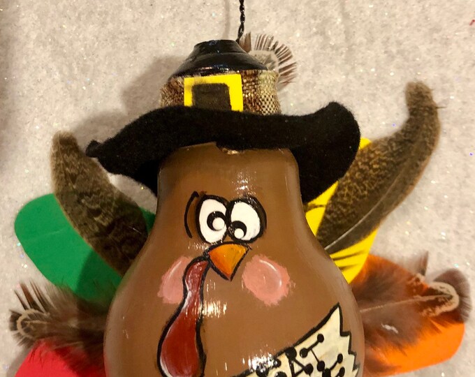 Turkey Light Bulb Ornament, Fall, Thanksgiving, Farmhouse Decor - Etsy