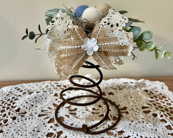 Birds Nest on a Spring, Spring Decor, Bird Nest Decor, Easter Decor ...