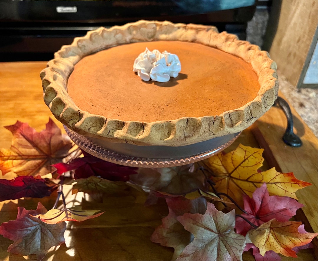 Primitive Faux 10” Pumpkin Pie, Farmhouse, Faux Food Display, Desserts ...