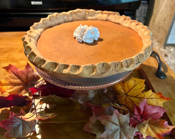 Primitive Faux 10” Pumpkin Pie, Farmhouse, Faux Food Display, Desserts ...