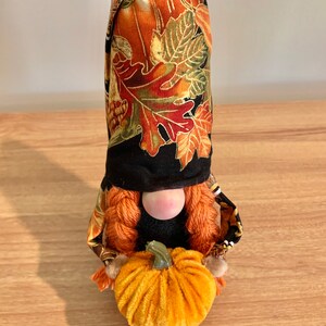 Fall Pumpkin Girl Gnome, Harvest Gnome, Autumn, Tomte, Nisse ...