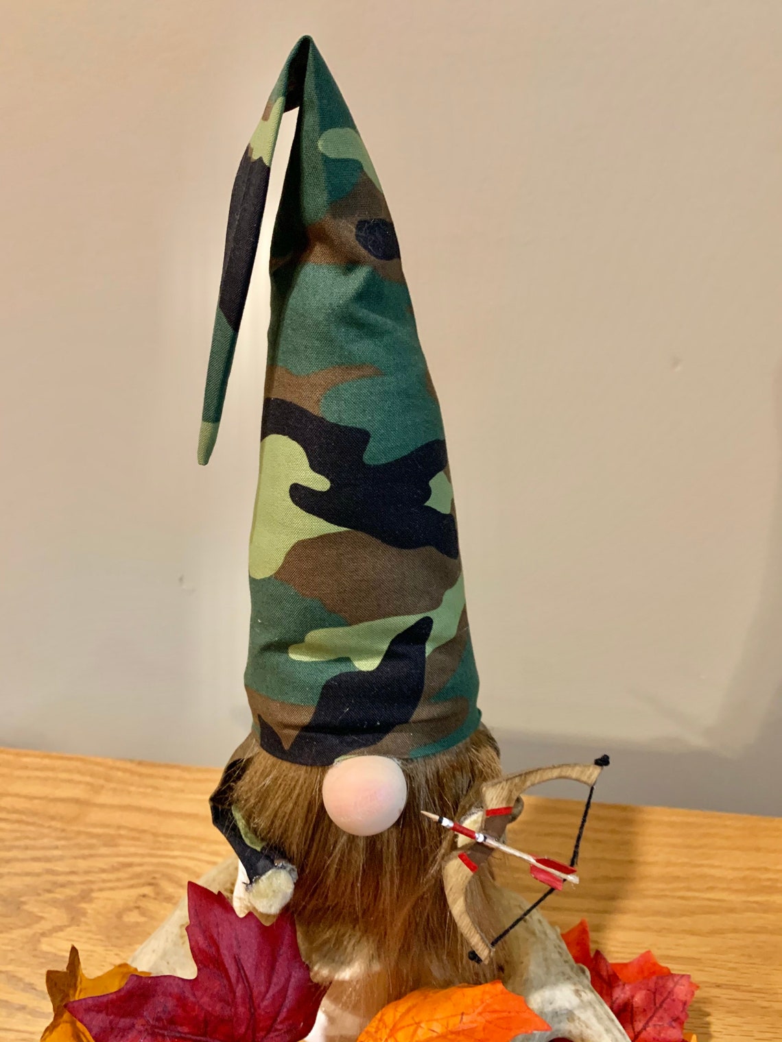 Camouflaged Gnome Hunting Gnome With Bow Farmhouse Tomte - Etsy