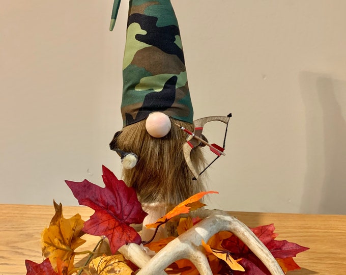 Camouflaged Gnome, Hunting Gnome With Bow, Farmhouse, Tomte, Nisse ...