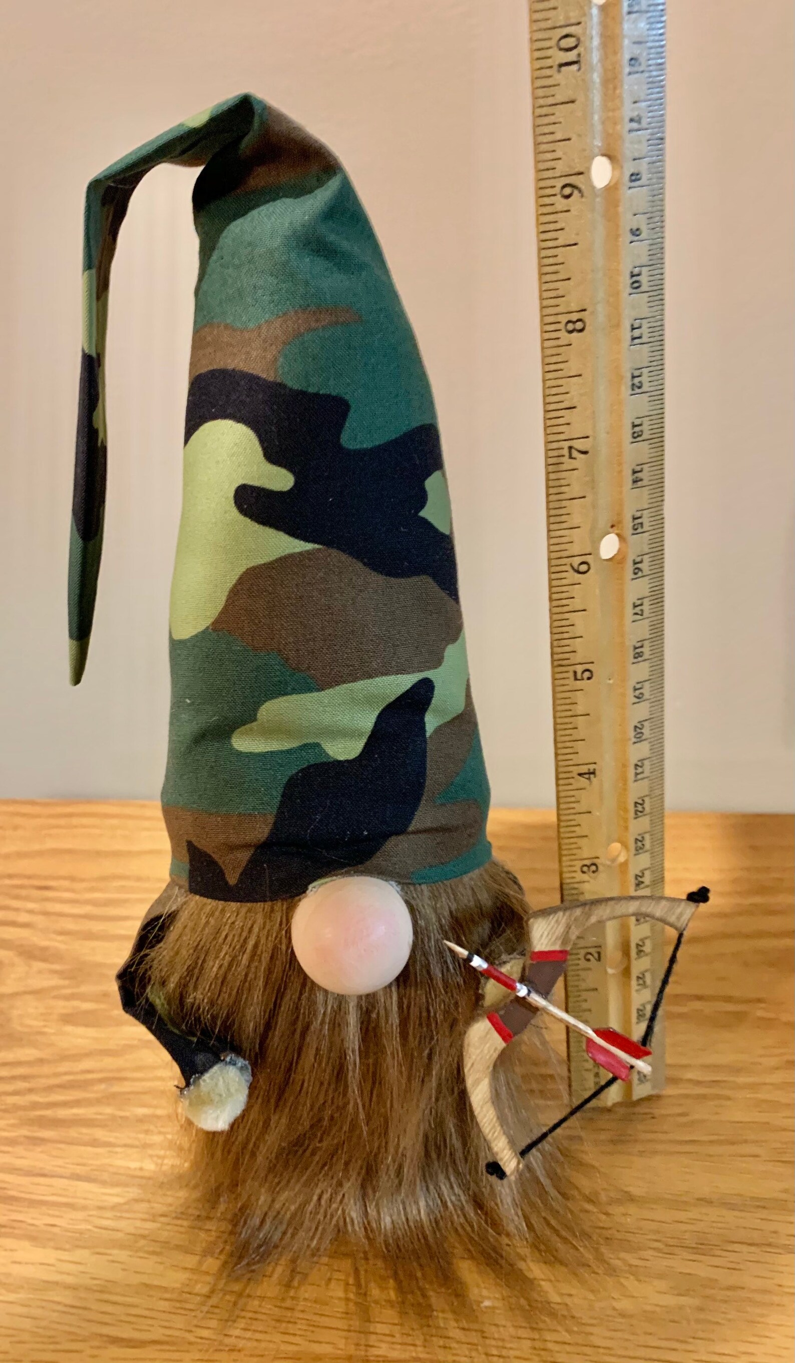 Camouflaged Gnome Hunting Gnome With Bow Farmhouse Tomte - Etsy