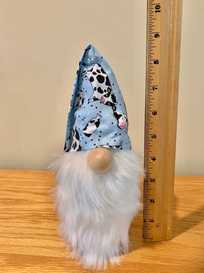 Blue Whimsical Cow Gnome Spring Gnome Farmhouse Tomte - Etsy